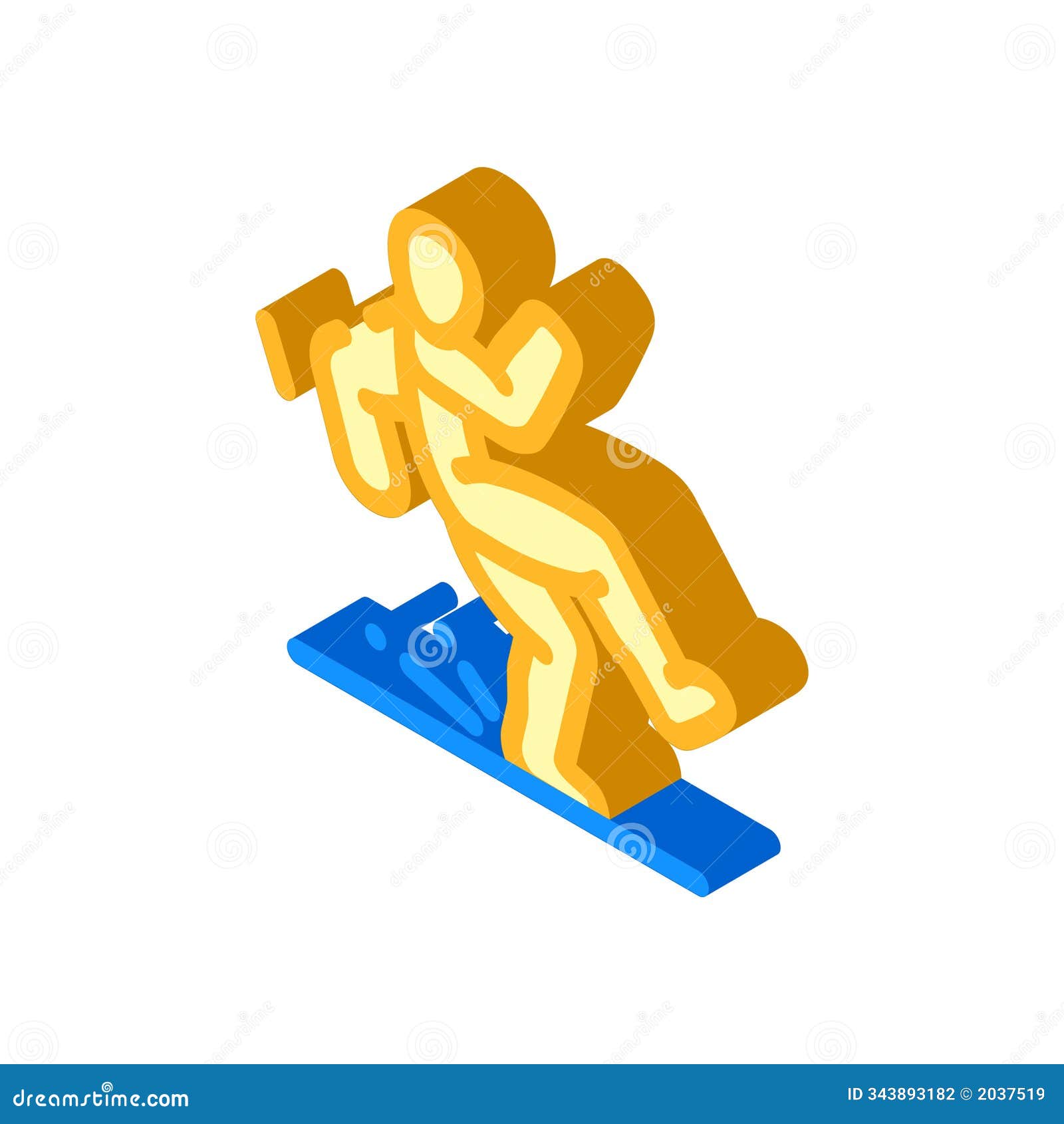 Compression Injuries Isometric Icon Vector Illustration Stock ...
