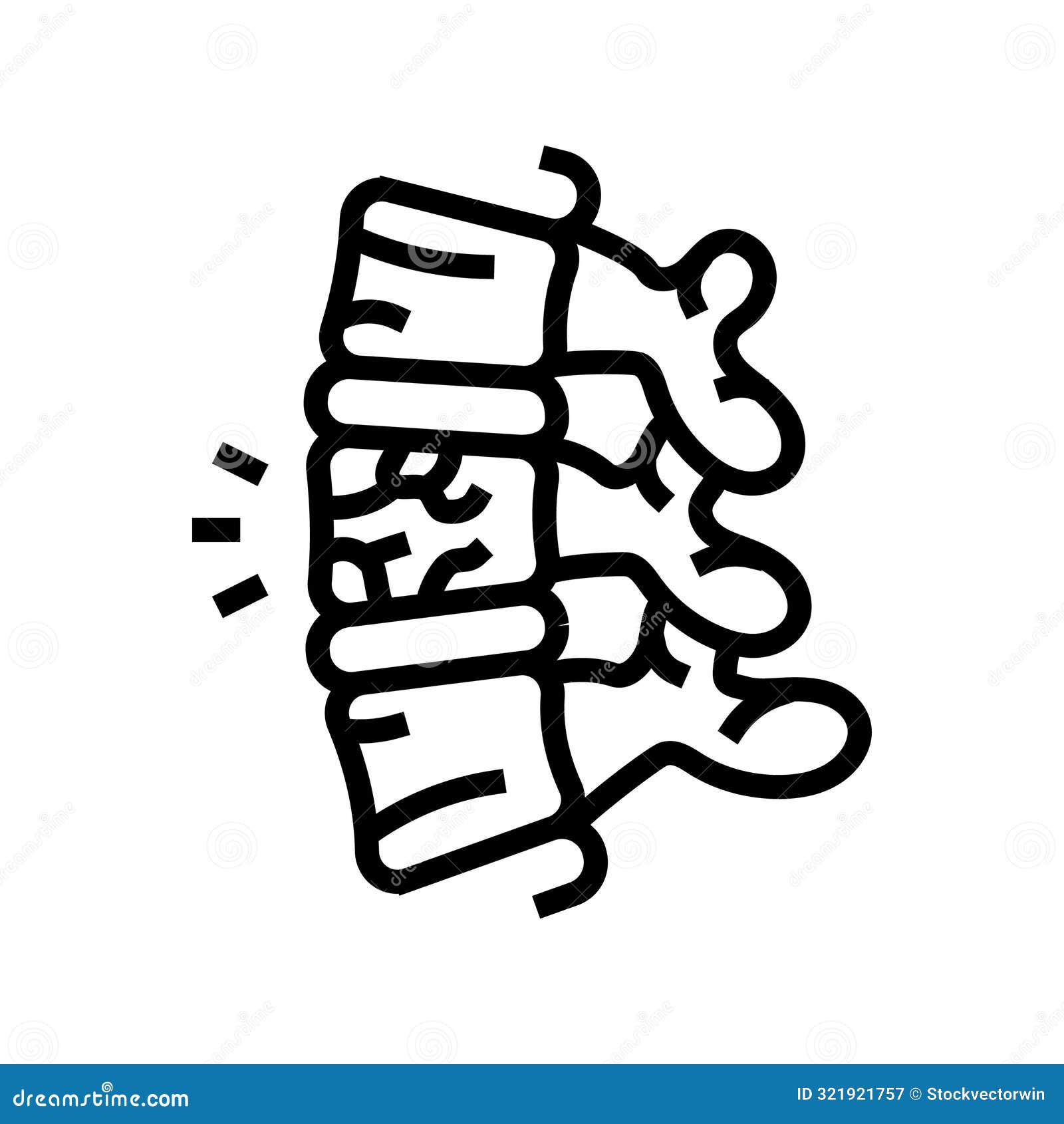 Compression Injuries Line Icon Vector Illustration Stock Illustration ...