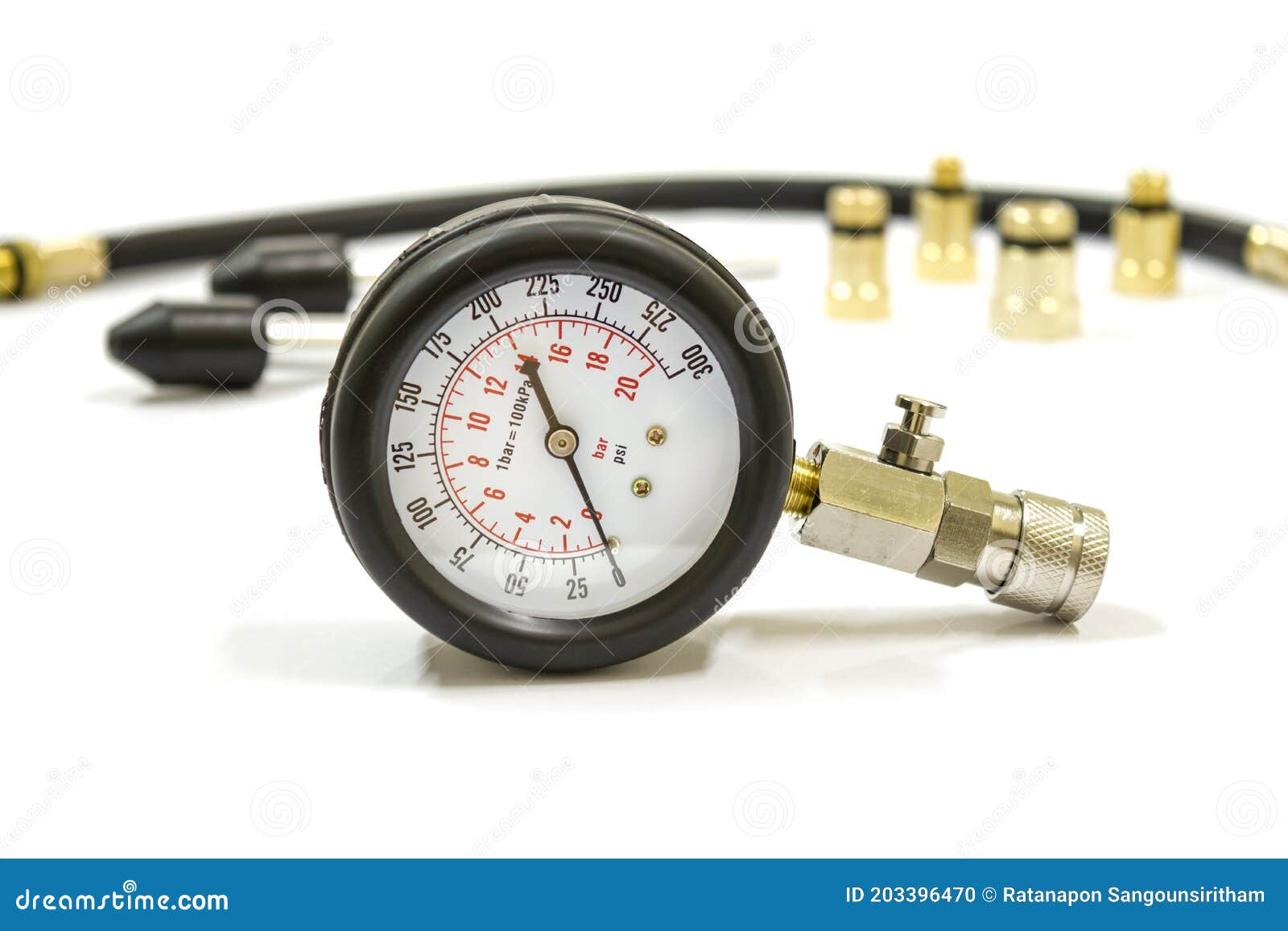 Compression Meter Use for Measure Car Cylinder Compression on White ...