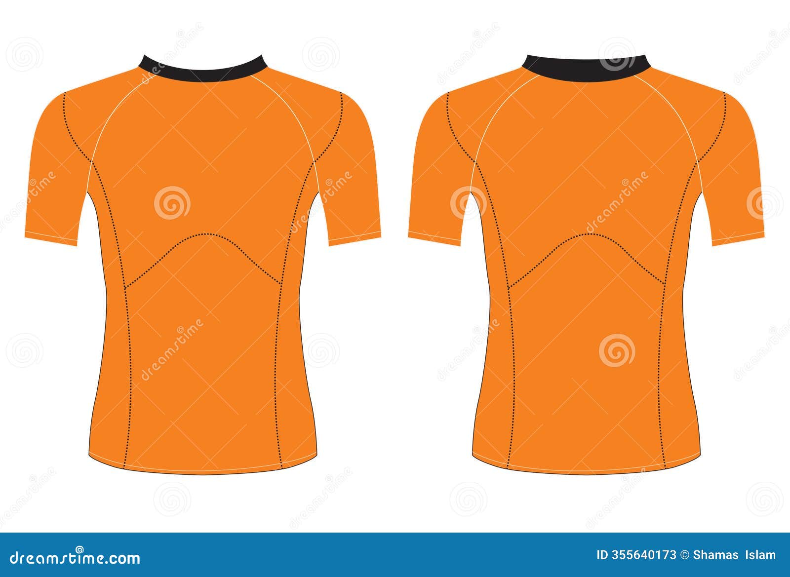 Compression Rash Guard Template Mock Up Stock Vector - Illustration of ...