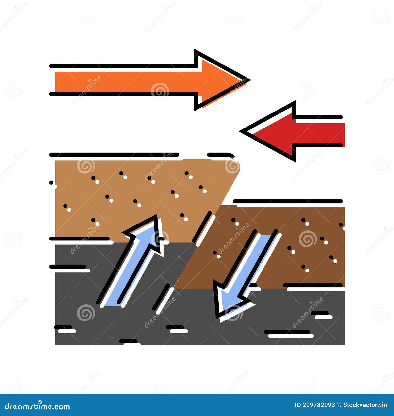 Compression Reverse Earthquake Color Icon Vector Illustration Stock ... Compression Reverse Earthquake Color Icon Vector Illustration Stock ...