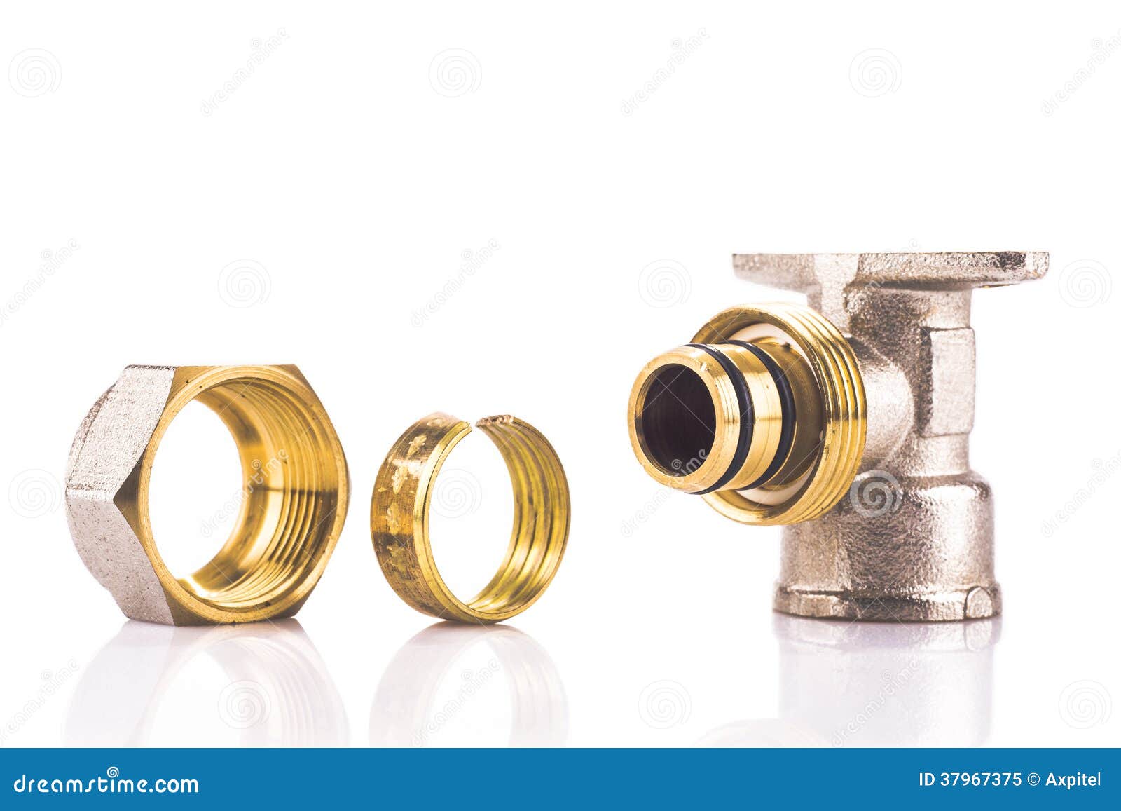 Compression Sanitary Wall Plate Fitting Stock Image - Image of pipeline ...