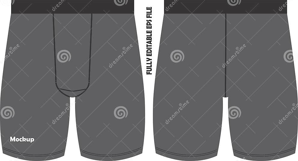 Compression Shorts Mock Ups Illustration Vector Stock Vector ...