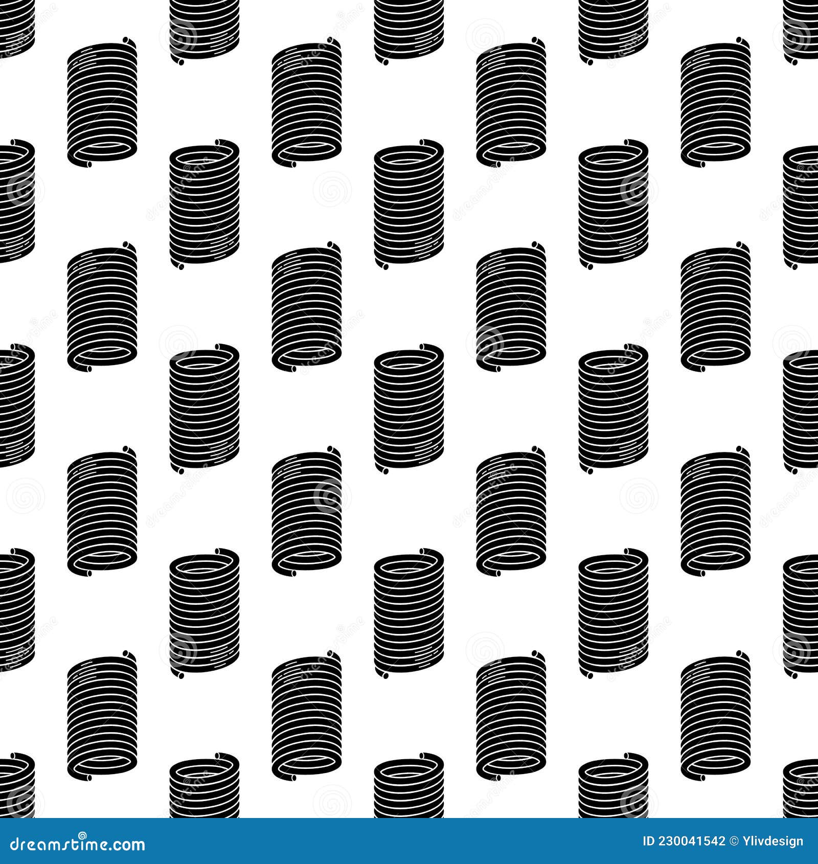 Compression Spring Pattern Seamless Vector Stock Vector - Illustration ...