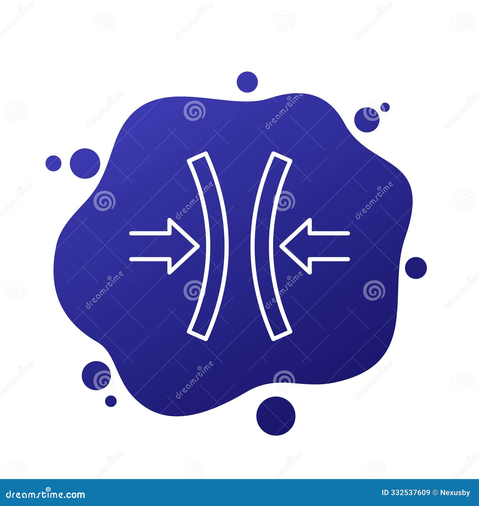 Compression or Squeeze Icon in Line Design Stock Illustration ...