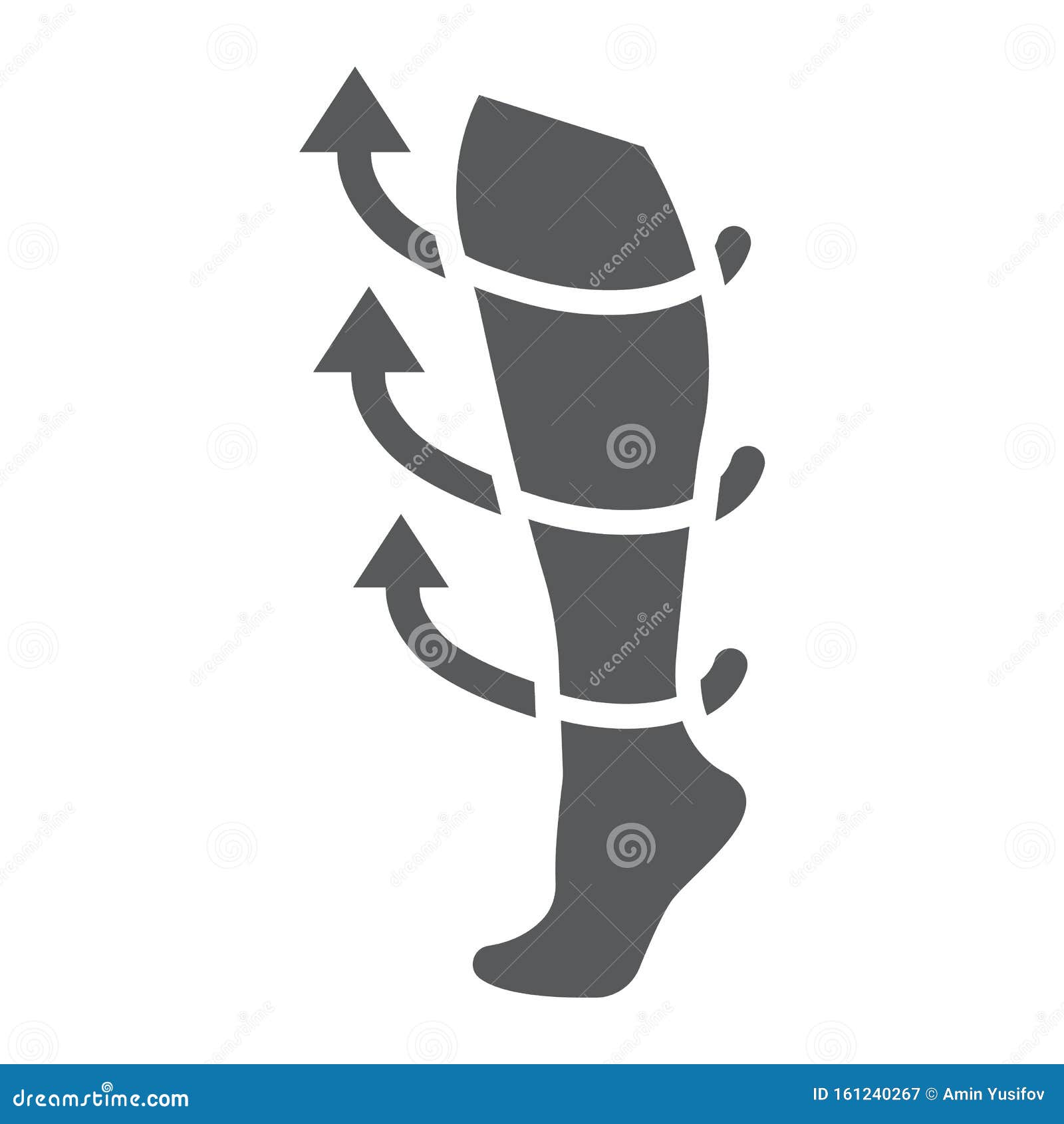 Compression Stockings Isolated On White Background Cartoon Vector ...