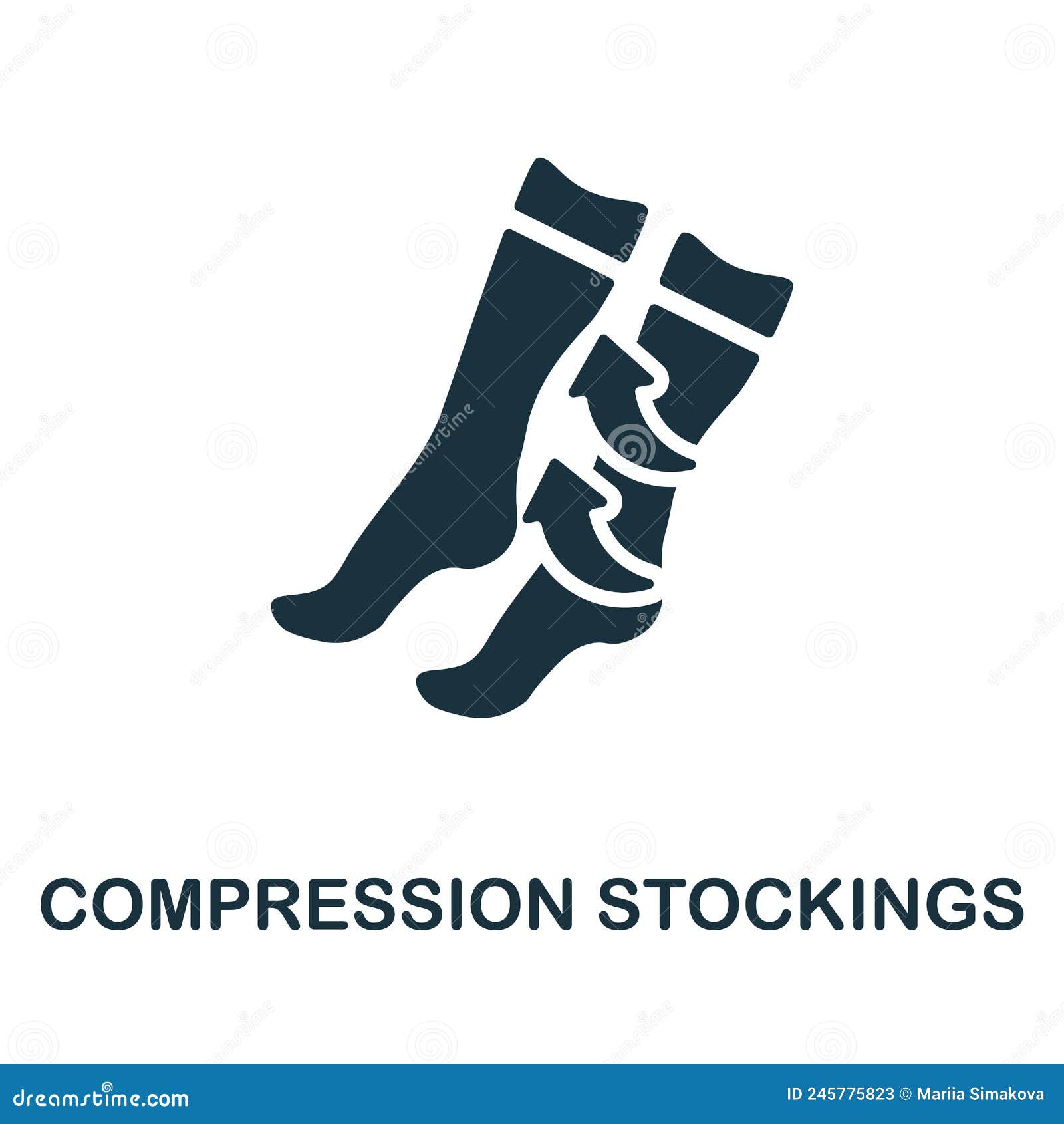 Compression Stockings Isolated On White Background Cartoon Vector ...