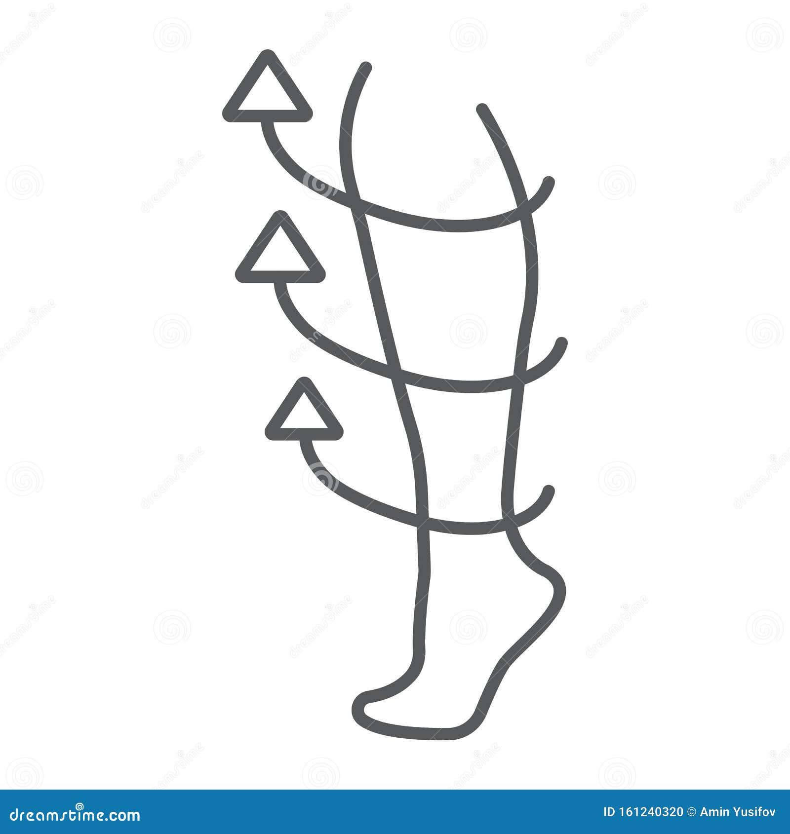 Compression Stockings Isolated On White Background Cartoon Vector ...