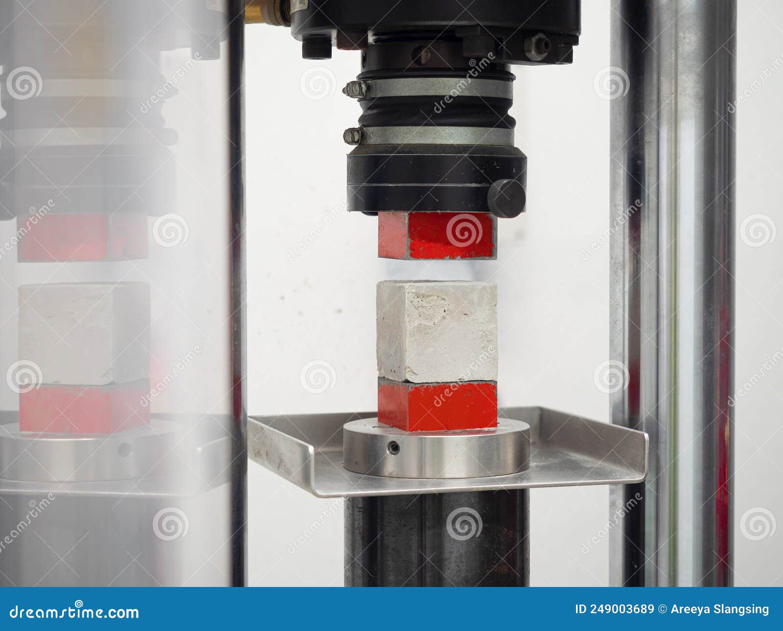 Compression Strength Test for Physical Property Stock Image - Image of ...