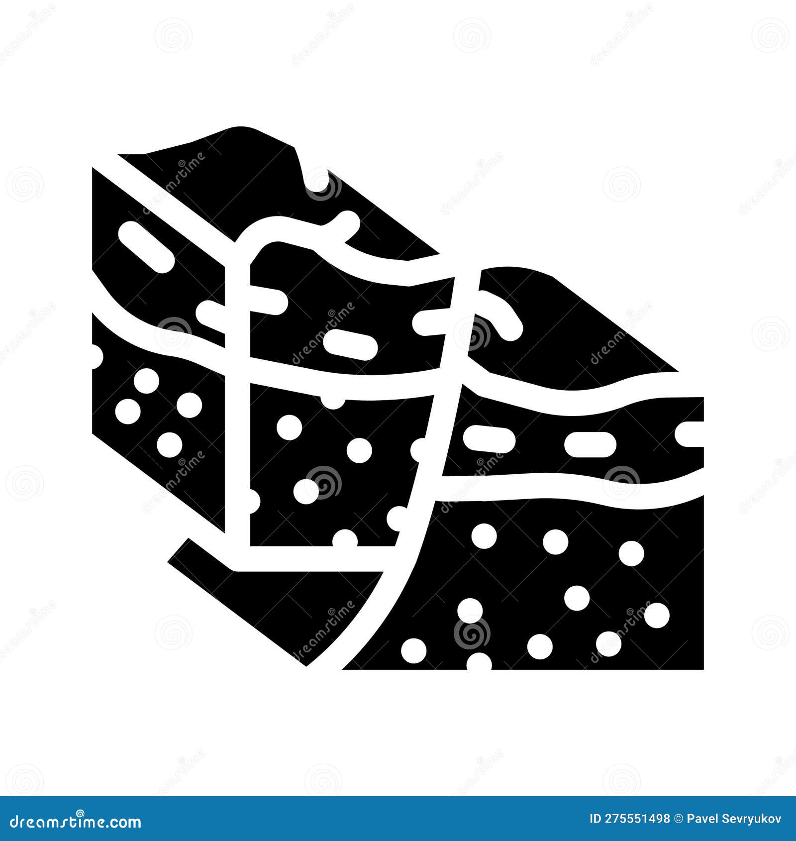 Compression Thrust Earthquake Glyph Icon Vector Illustration Stock ...