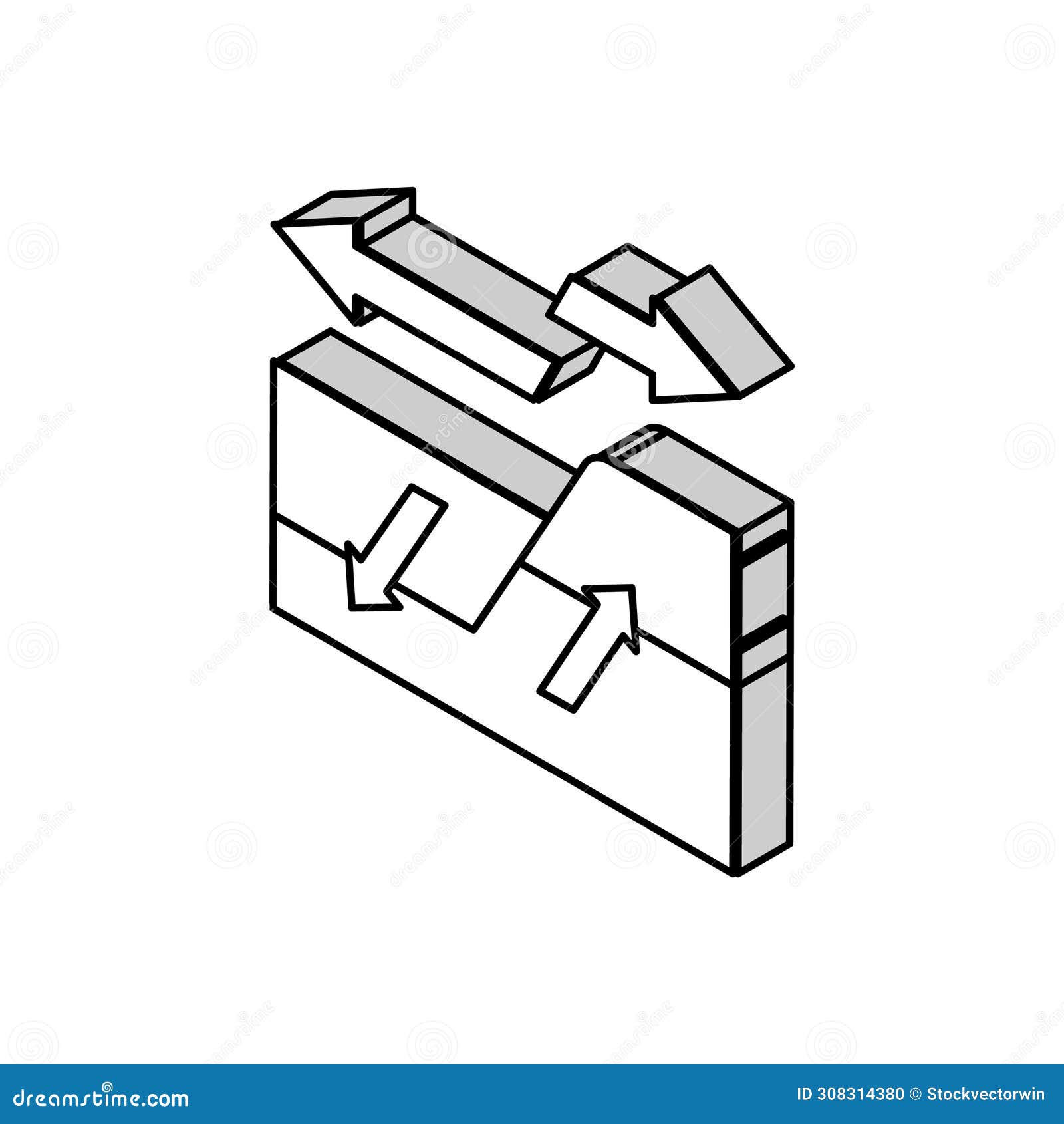Compression Thrust Earthquake Icon Color Illustration | CartoonDealer ...