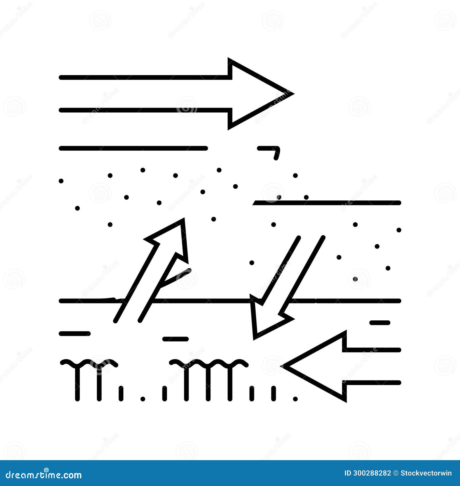 Compression Thrust Earthquake Icon Color Illustration | CartoonDealer ...