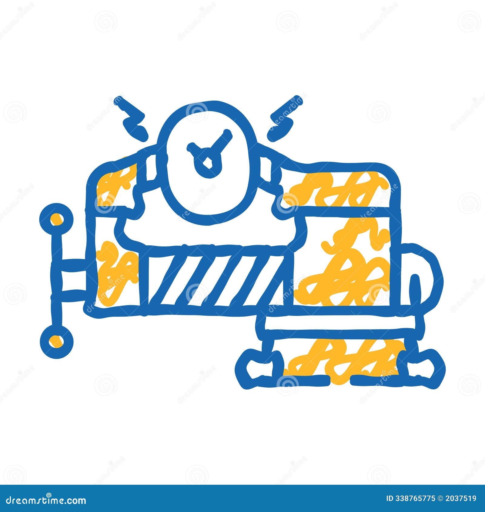 Compression Time Management Icon Doodle Illustration Stock Vector ...