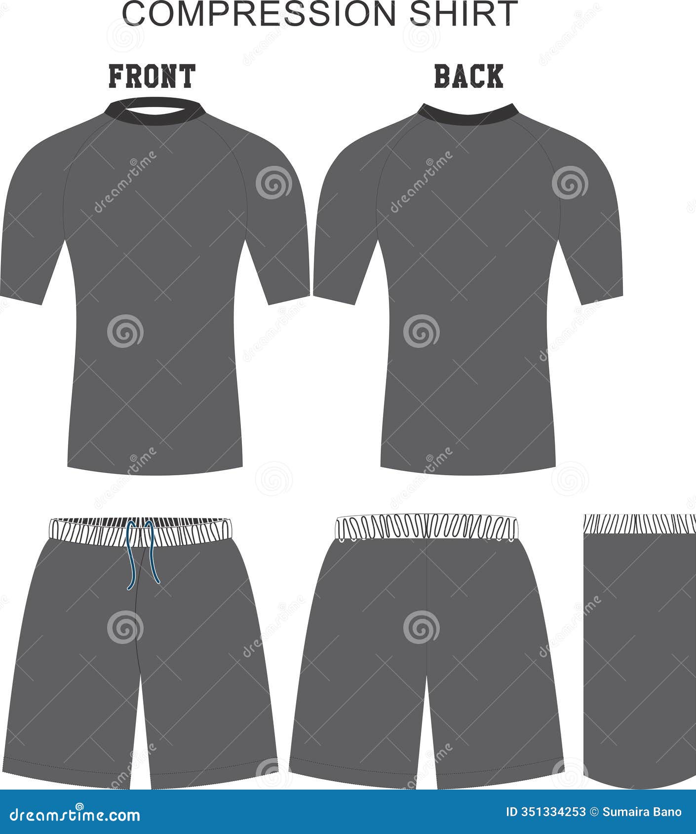 Compression Uniform Mock Up Illustration Vector Stock Illustration ...