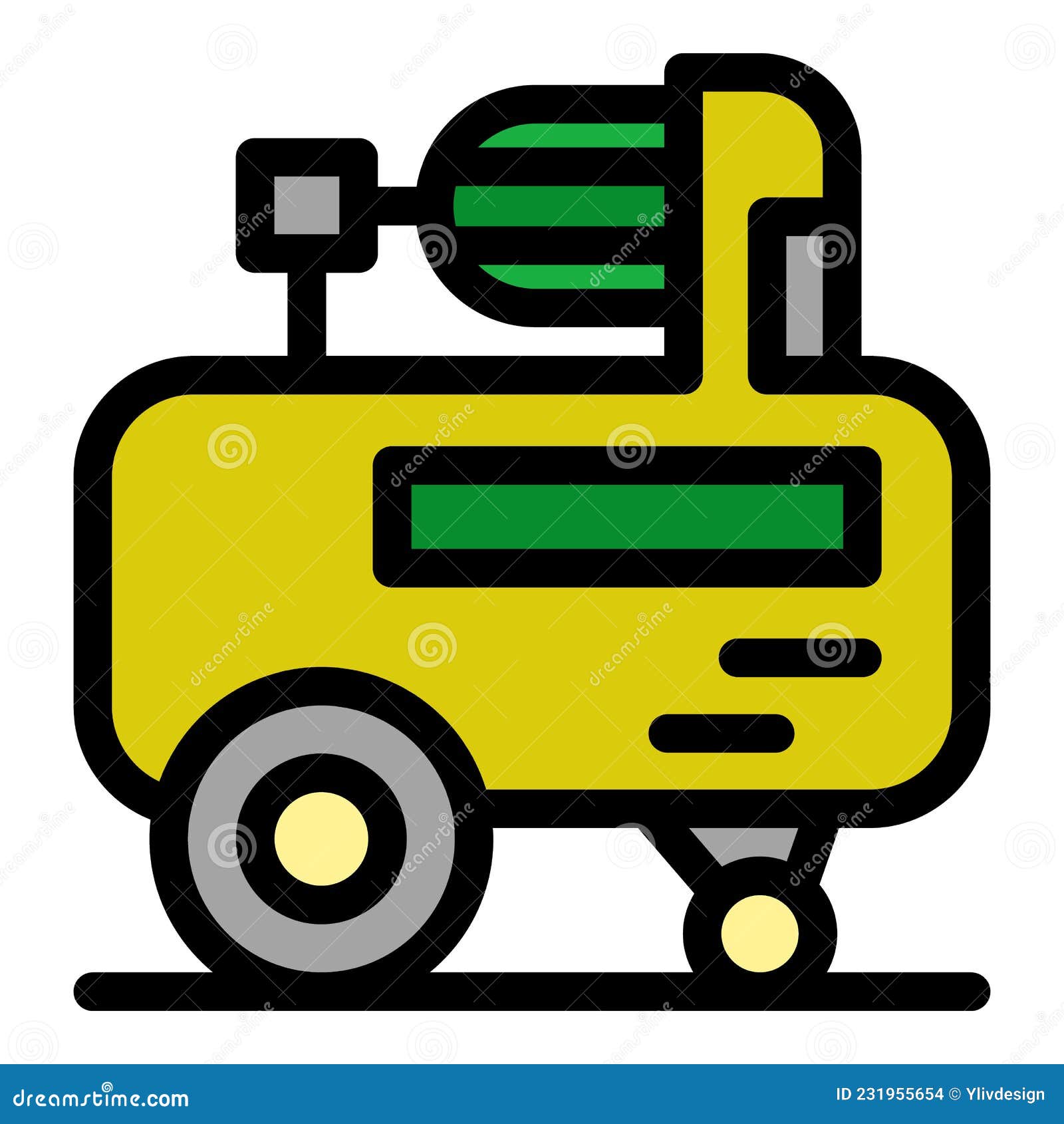 Compressor Icon Color Outline Vector Stock Vector - Illustration of ...