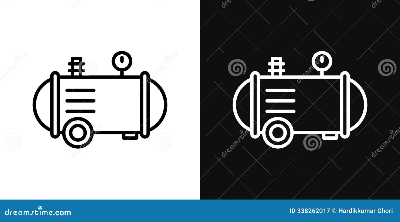 Compressor Icon Set. Electric Portable Air Compressed Pump Vector ...