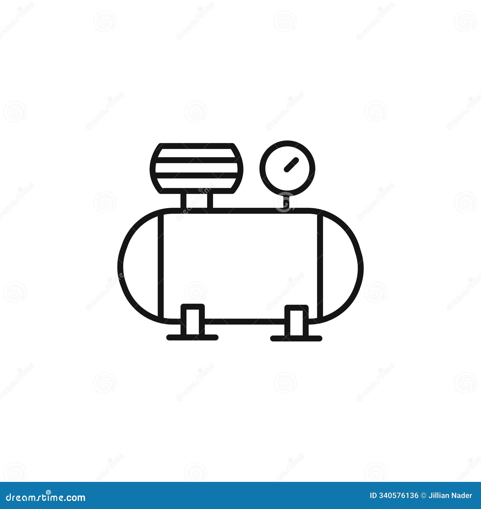 Compressor Icon Thin Line Art Isolated Vector Illustration ...