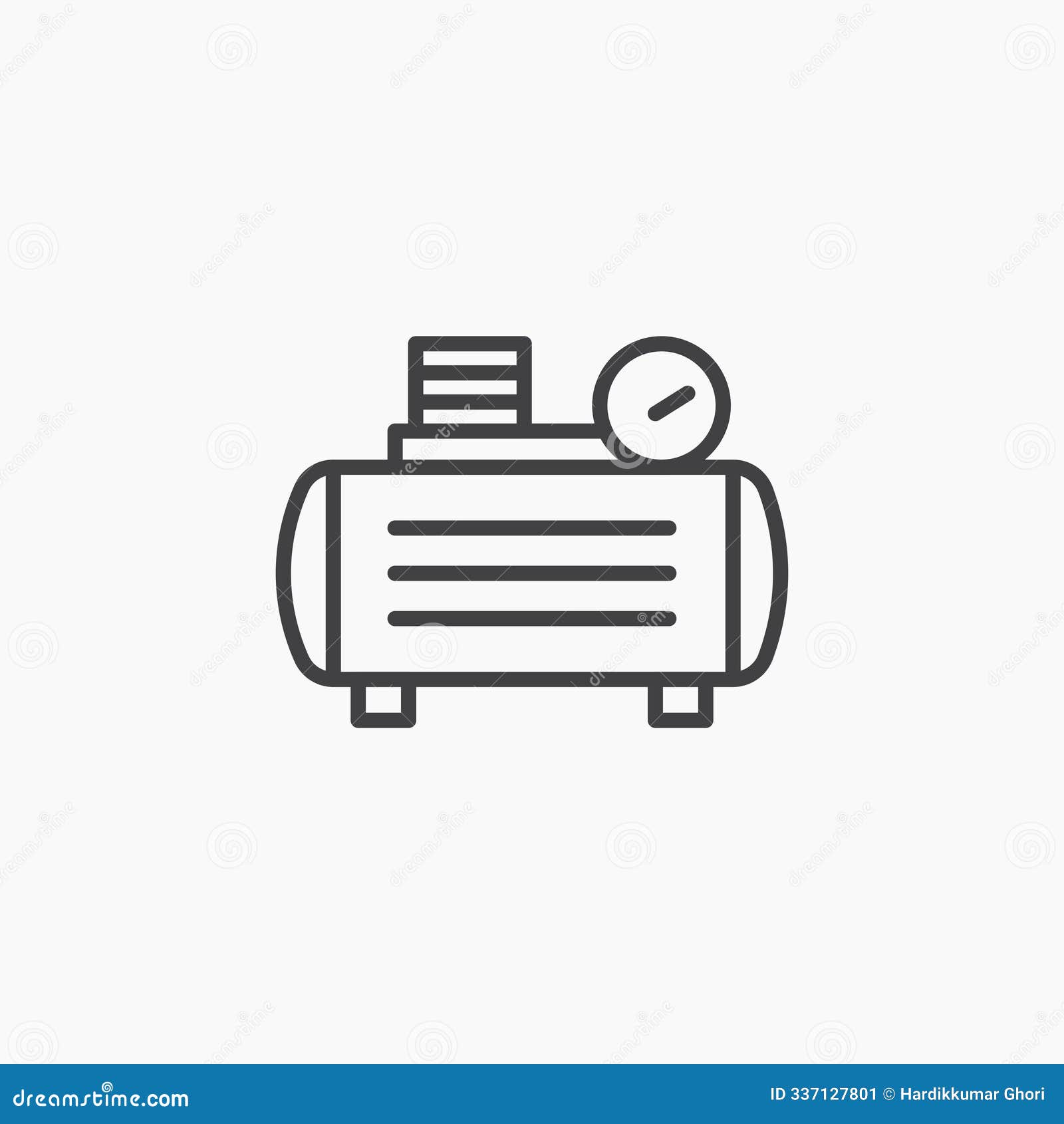 Compressorline in Thin Line Black Color. Flat Simple Vector Symbols ...