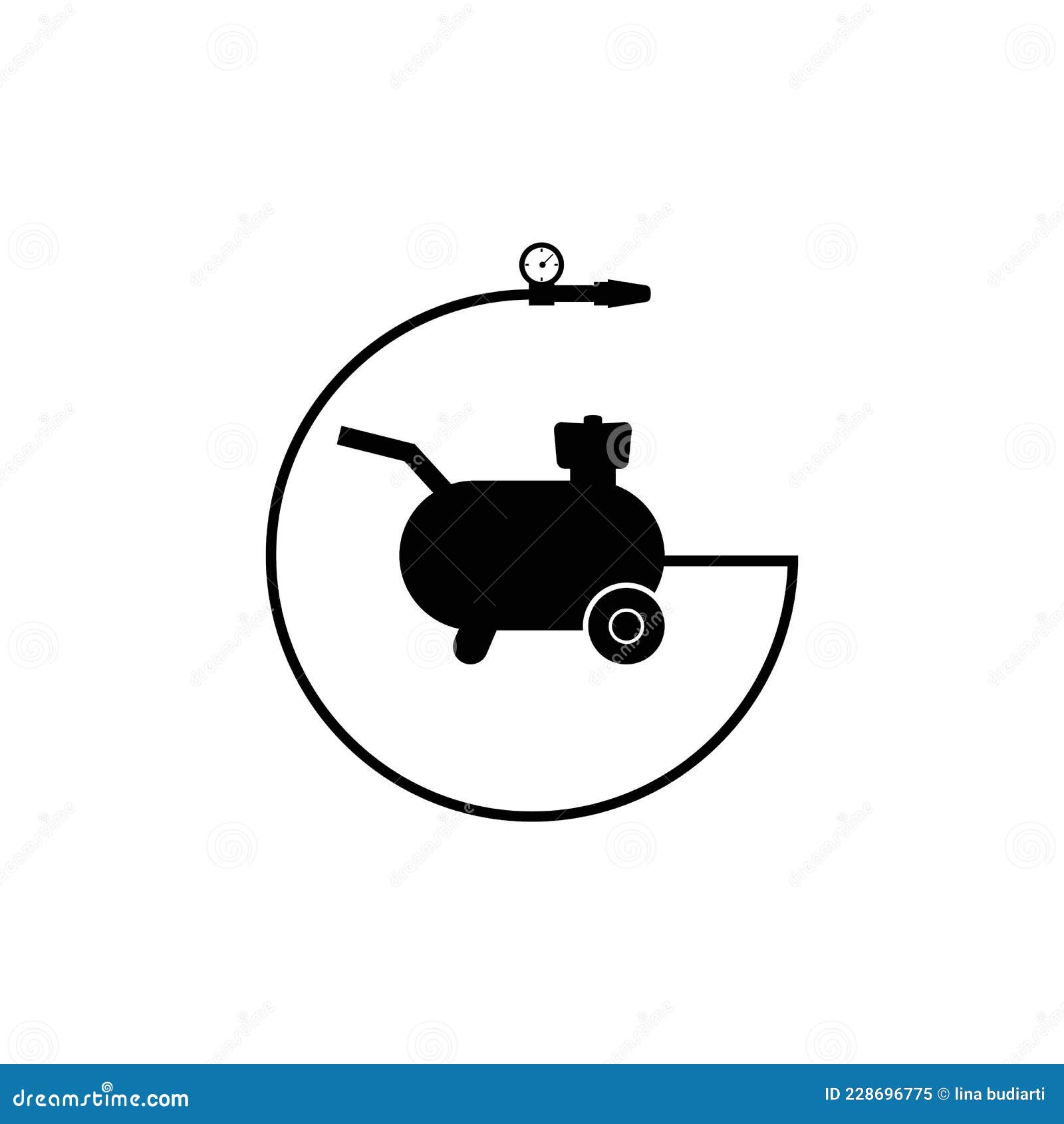 Compressor icon stock vector. Illustration of icon, white - 228696775