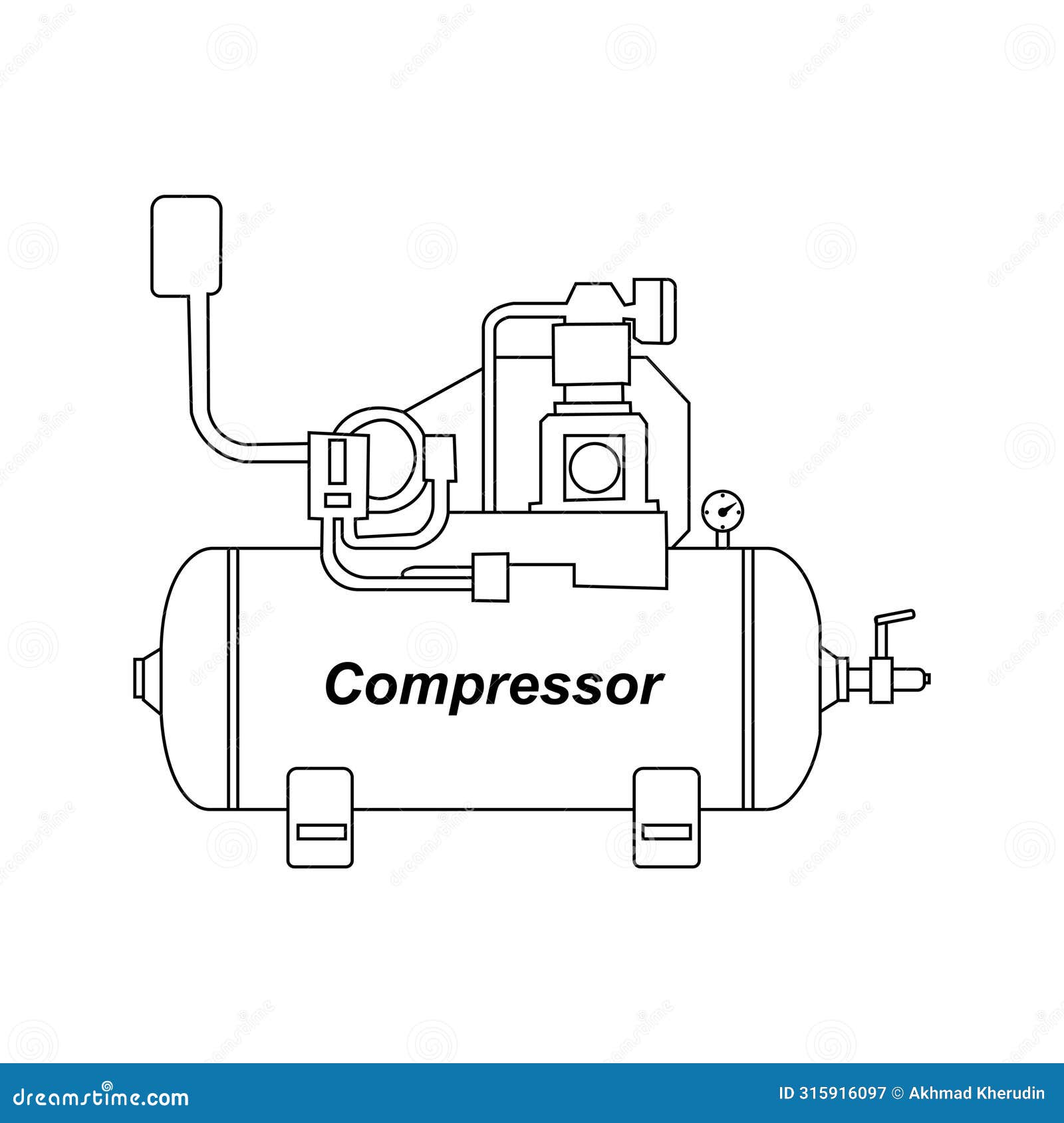Compressor icon stock vector. Illustration of tool, instrument - 315916097