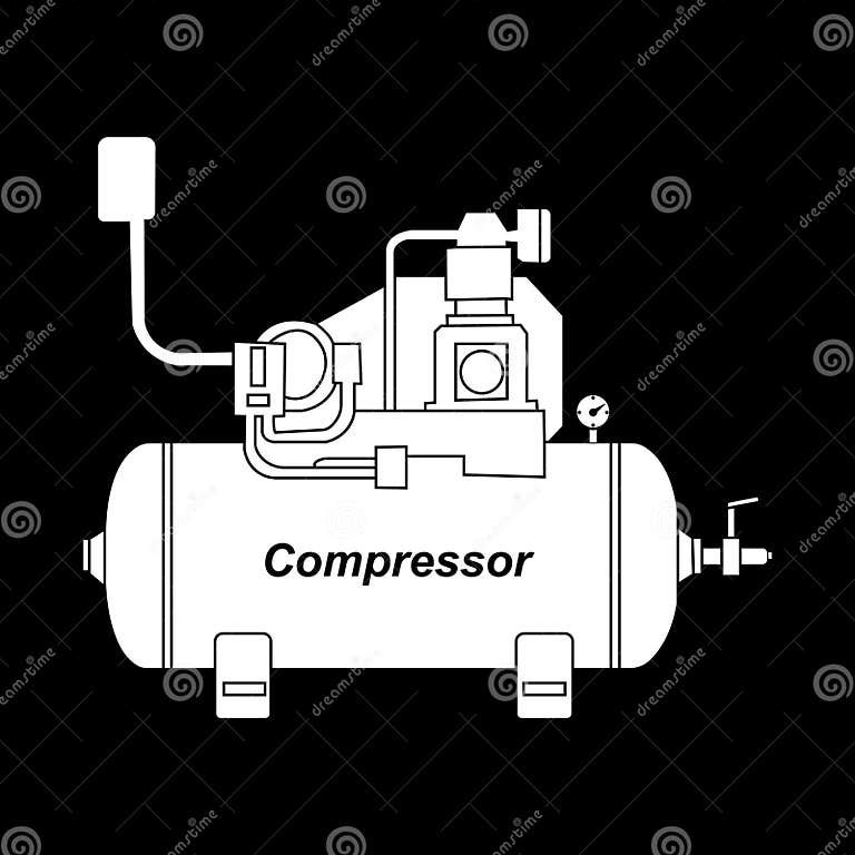 Compressor icon stock vector. Illustration of pump, gage - 315916180