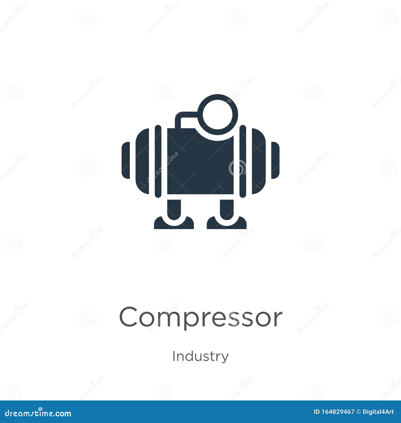 Compressor Icon Vector. Trendy Flat Compressor Icon from Industry ...