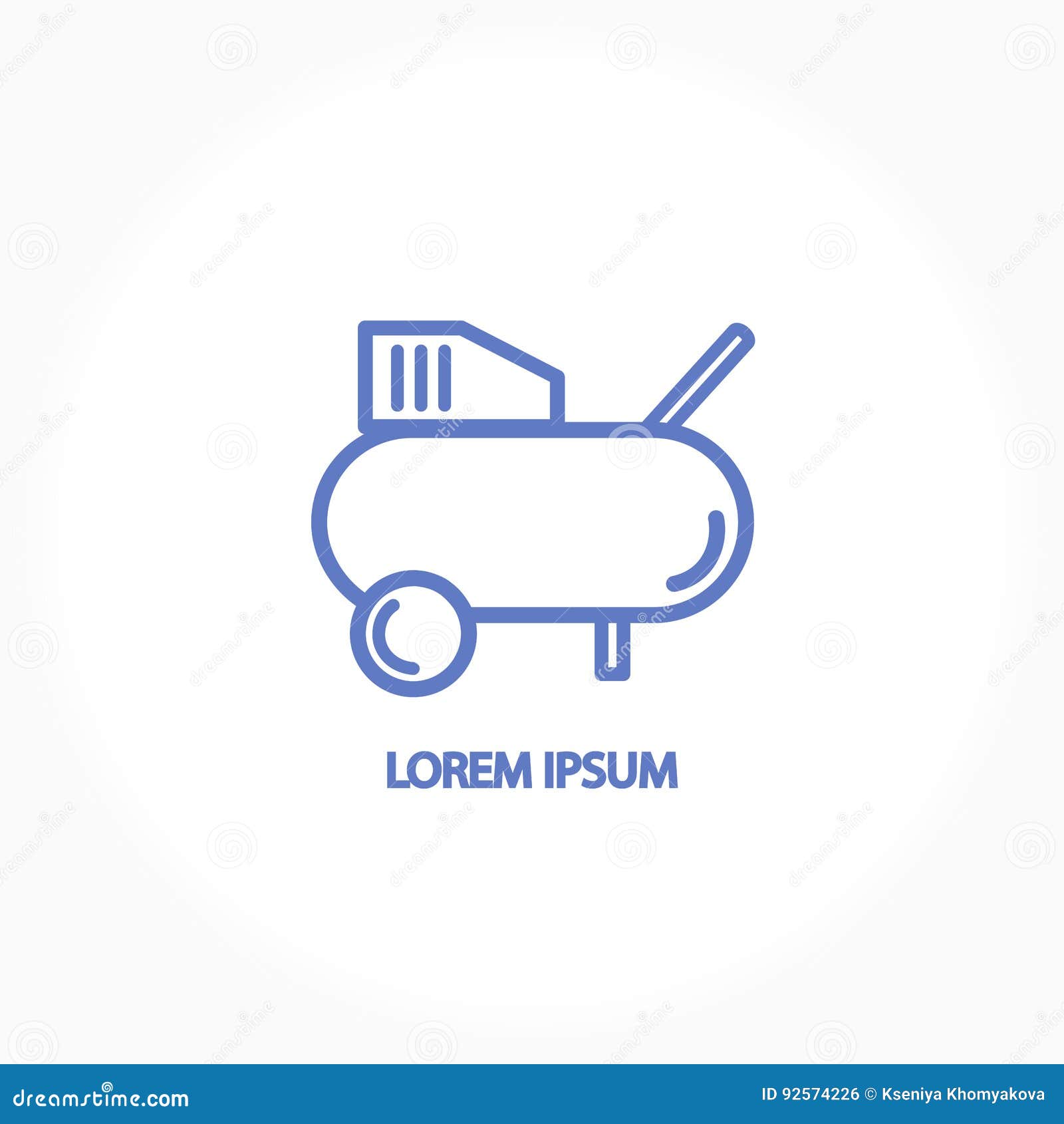 Compressor Logo Under Pressure Stock Vector - Illustration of industry ...