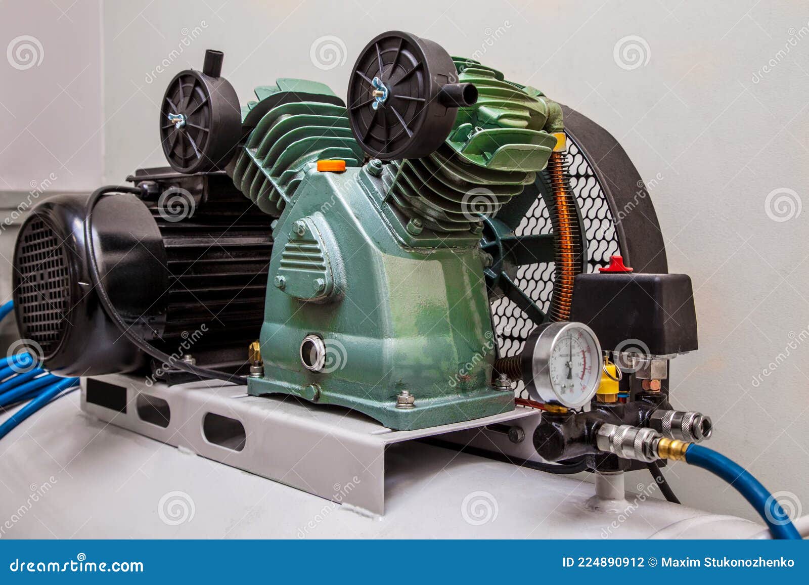Compressor stock photo. Image of conduit, control, hydraulic - 224890912