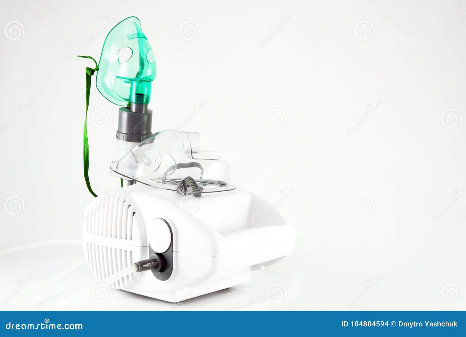 Compressor Nebulizer with Mask Isolated on White Stock Photo - Image of ...