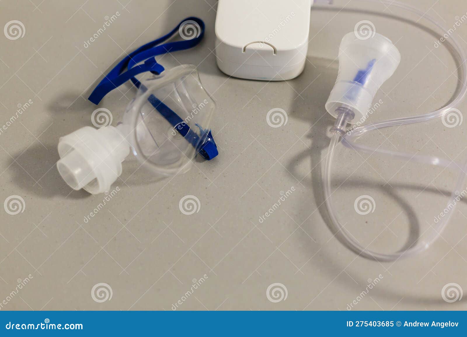 Compressor Nebulizer with Mask on Table Stock Image - Image of hospital ...