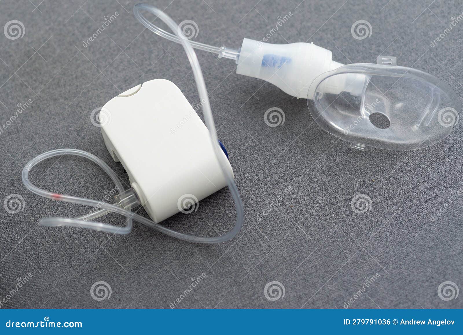 Compressor Nebulizer with Mask on Table Stock Photo - Image of illness ...