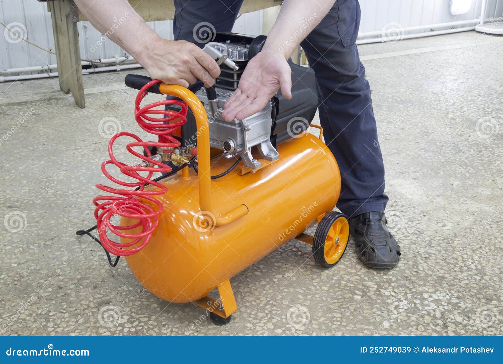 The Compressor is Portable for Purging Operations. Equipment for ...
