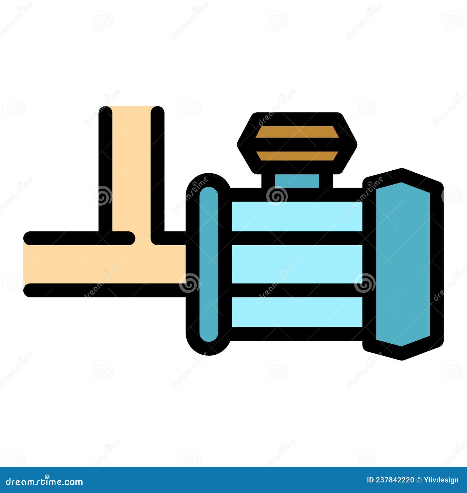 Compressor Pump Icon Color Outline Vector Stock Vector - Illustration ...