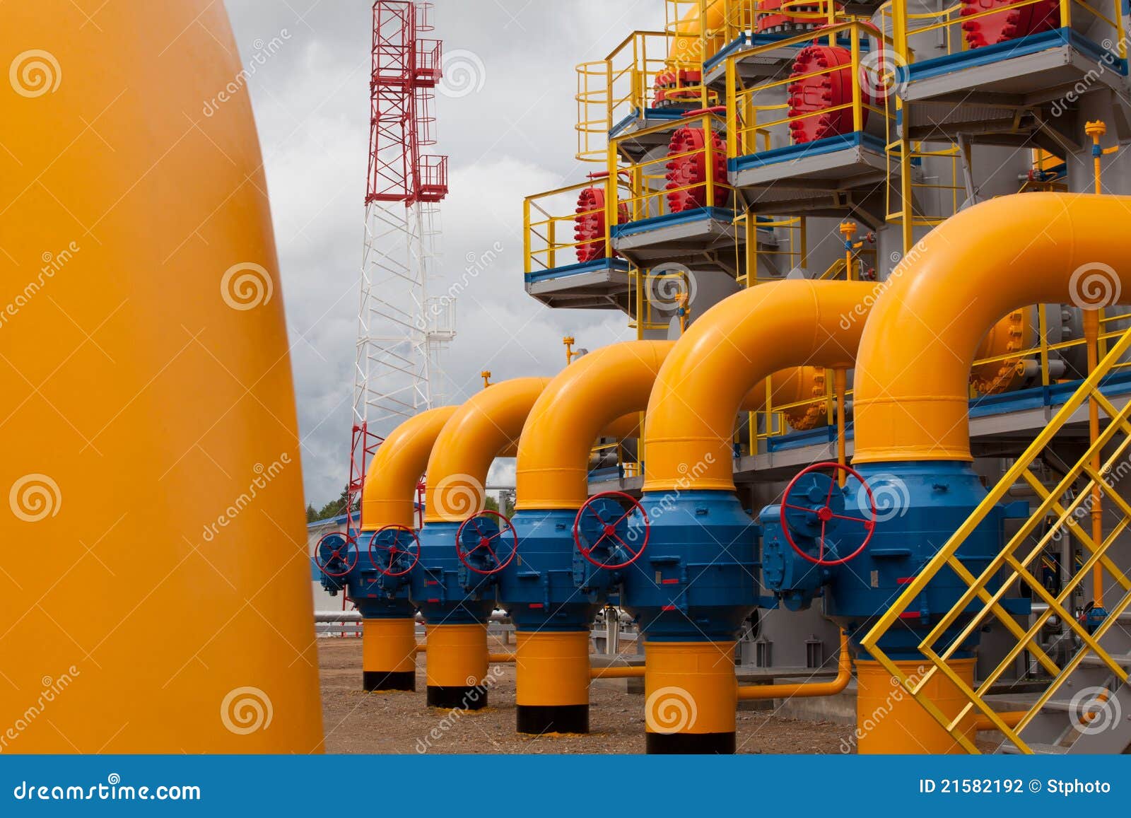 The compressor station stock photo. Image of wheels, modern - 21582192