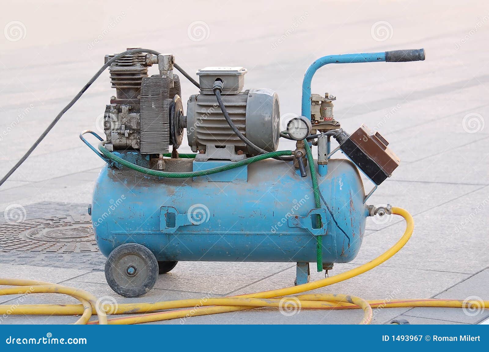 Compressor unit stock image. Image of device, meter, gauge - 1493967