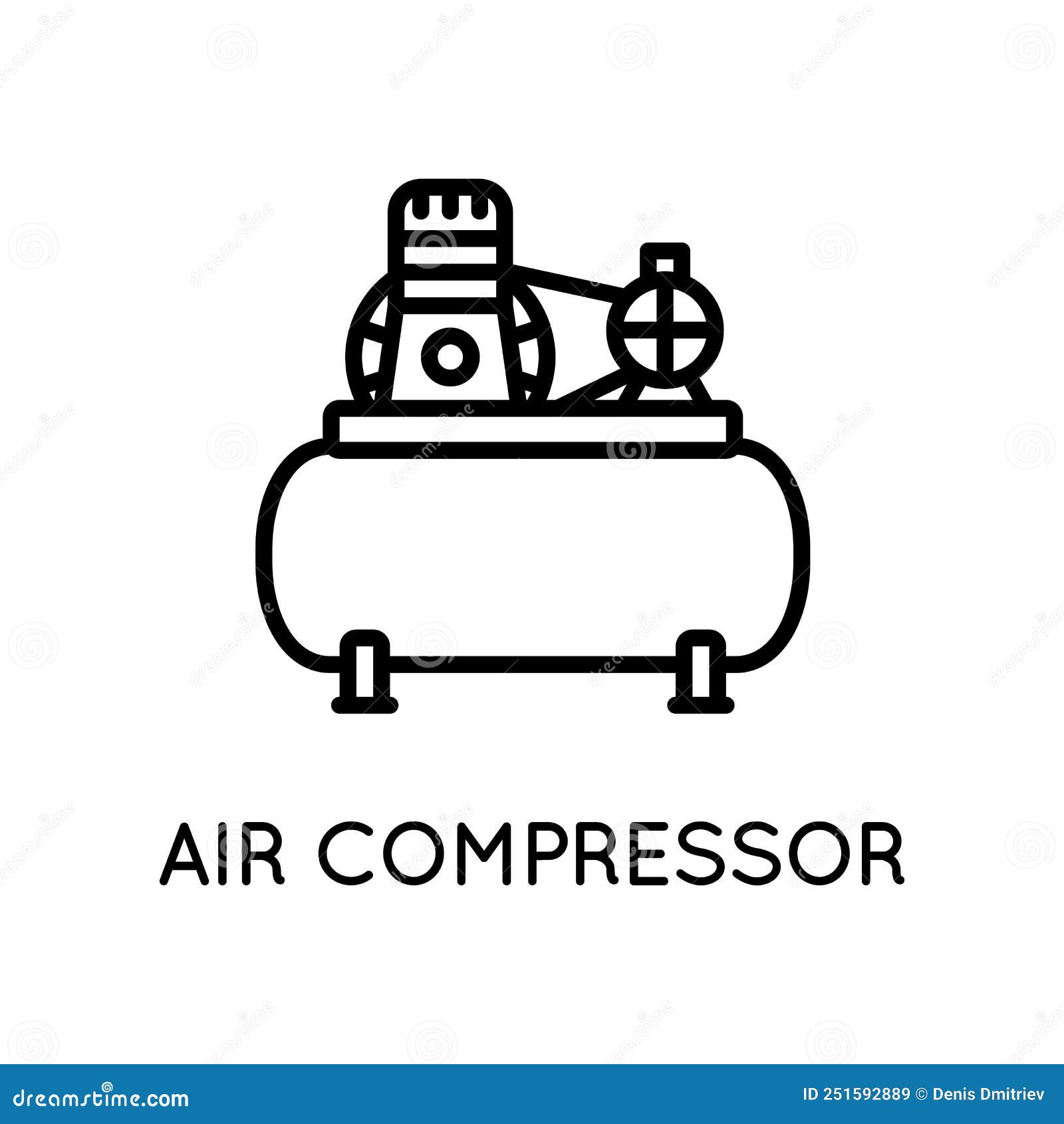 Air Compressor Btu Size Icon Vector Illustration | CartoonDealer.com ...