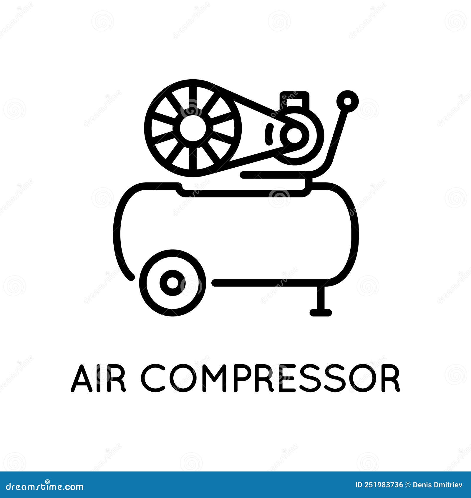 Air Compressor Btu Size Icon Vector Illustration | CartoonDealer.com ...