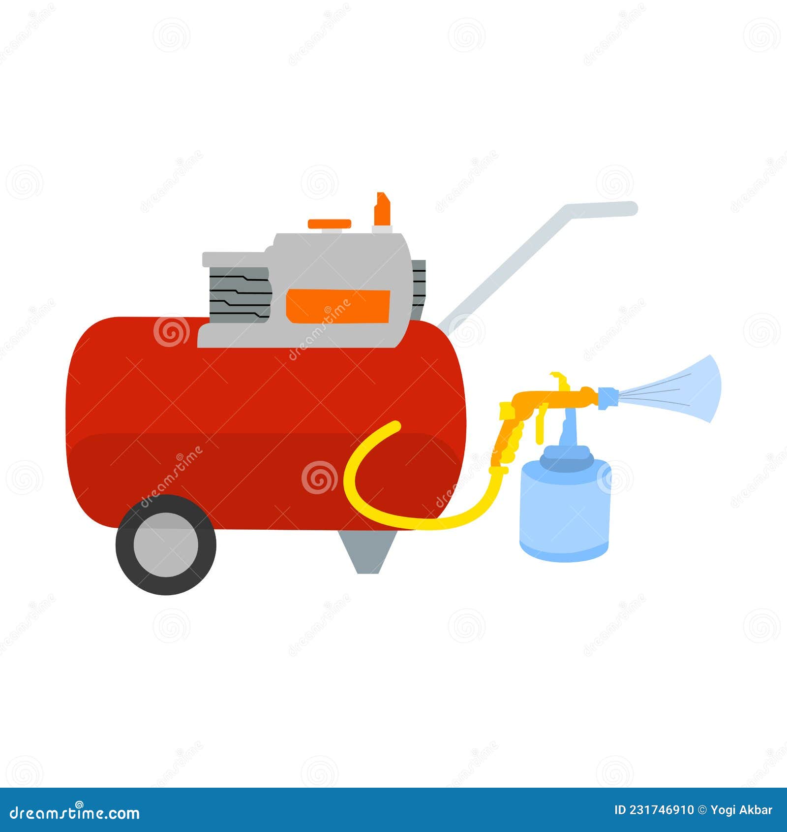 Compressor Vector Illustration, Accompanied by Vector Illustration ...