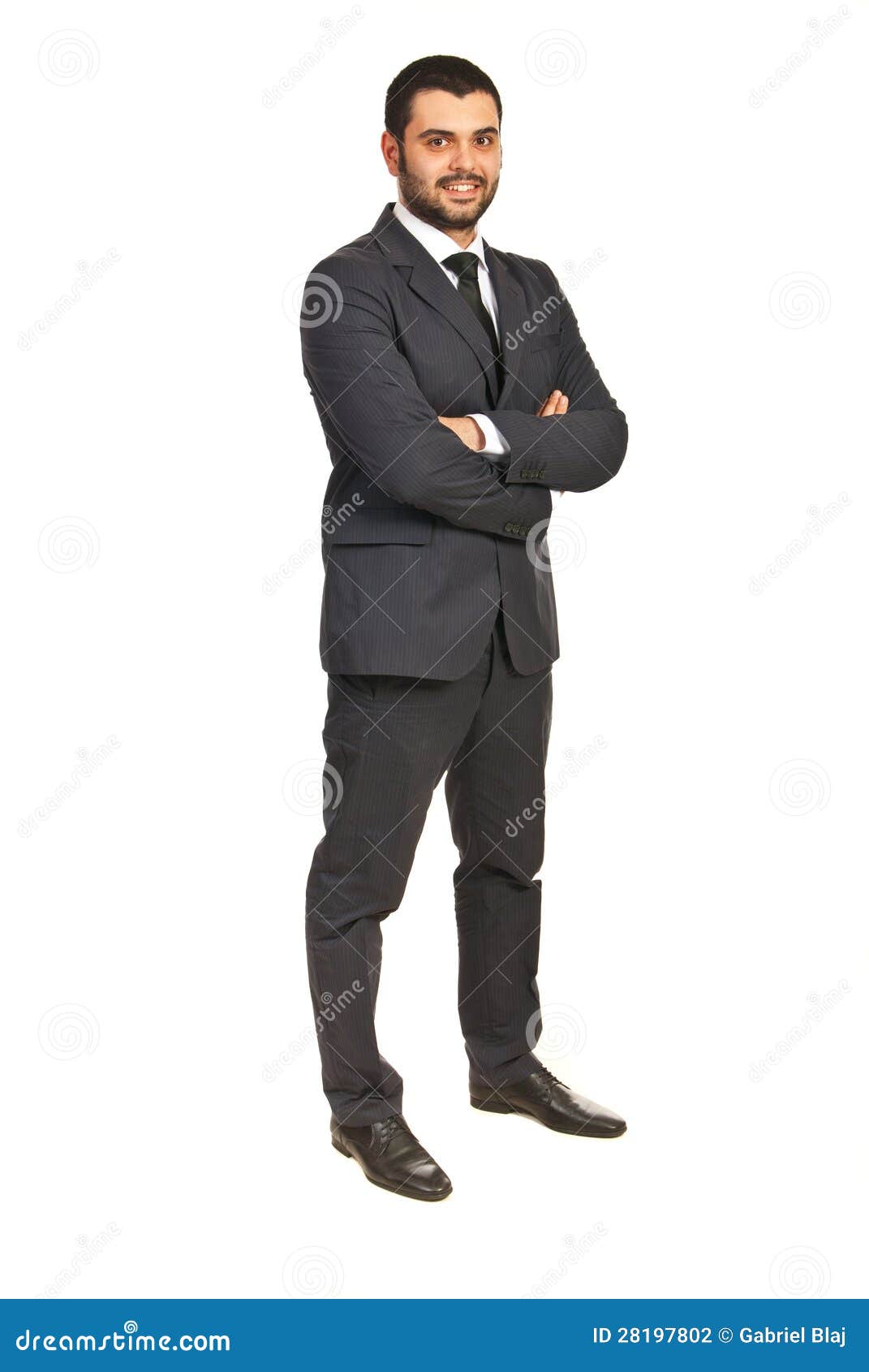 Comprimento Completo Do Homem Executivo Feliz Foto de Stock - Imagem de ...