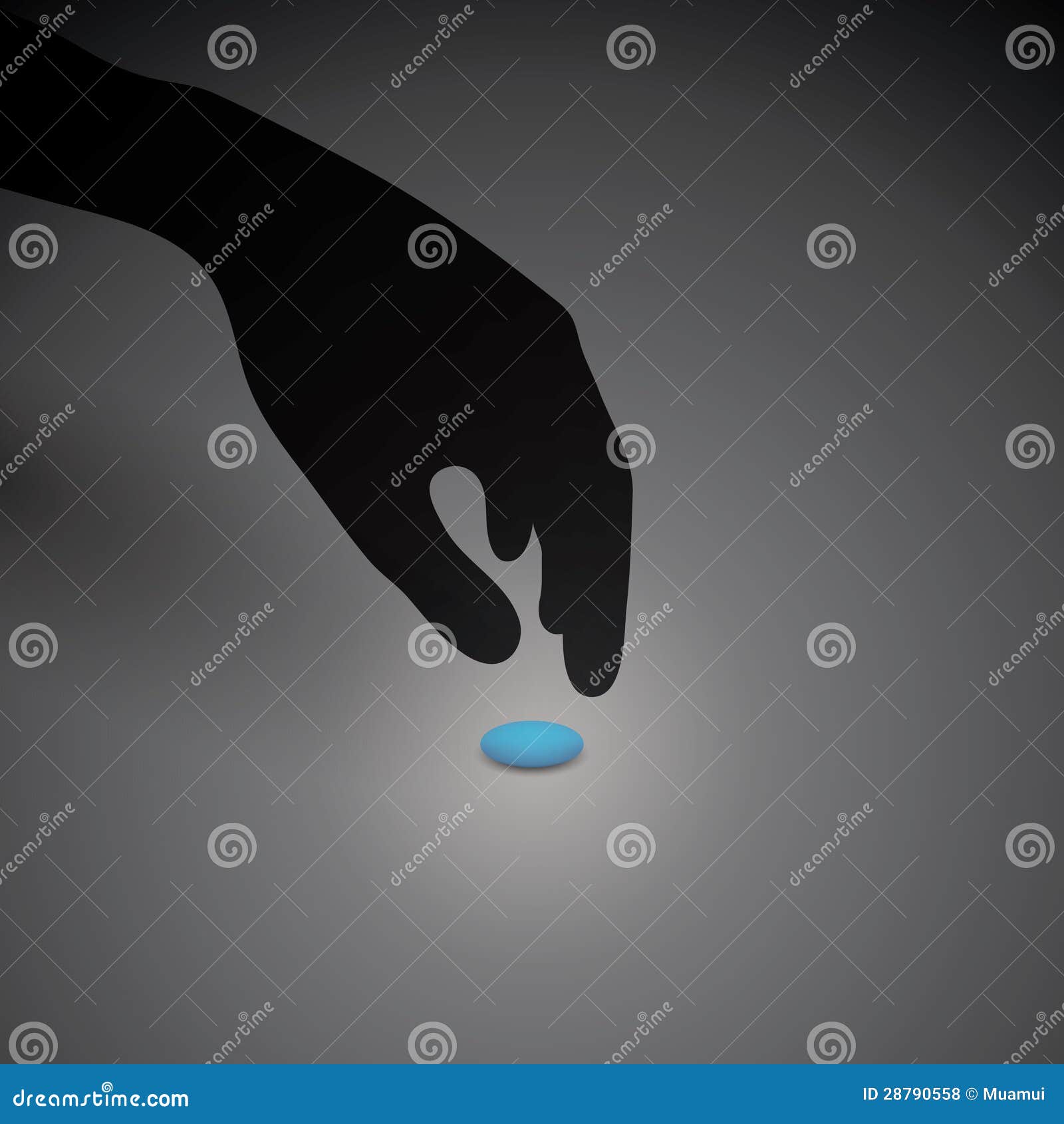 Comprimido azul ilustração do vetor. Ilustração de droga - 28790558