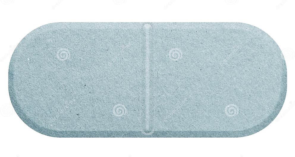 Comprimido Azul Isolado No Branco Ilustração Stock - Ilustração de ...