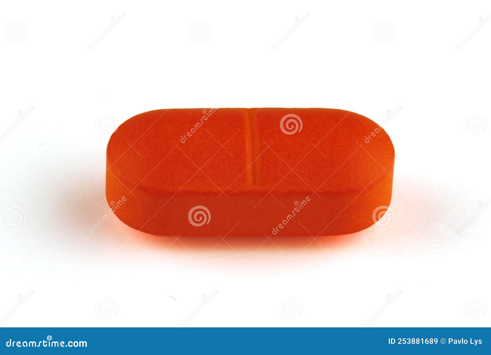 Comprimido Oblongo De Laranja, Isolado Em Branco Imagem de Stock ...