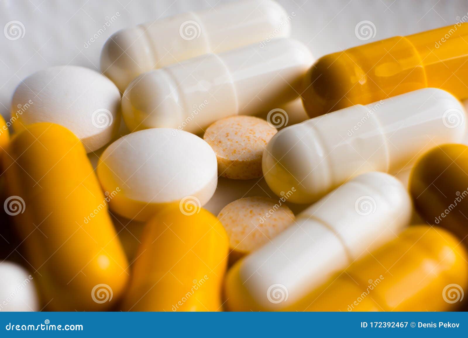 Comprimidos Diferentes Comprimidos Medicamentos Droga Macro Foto Imagem ...