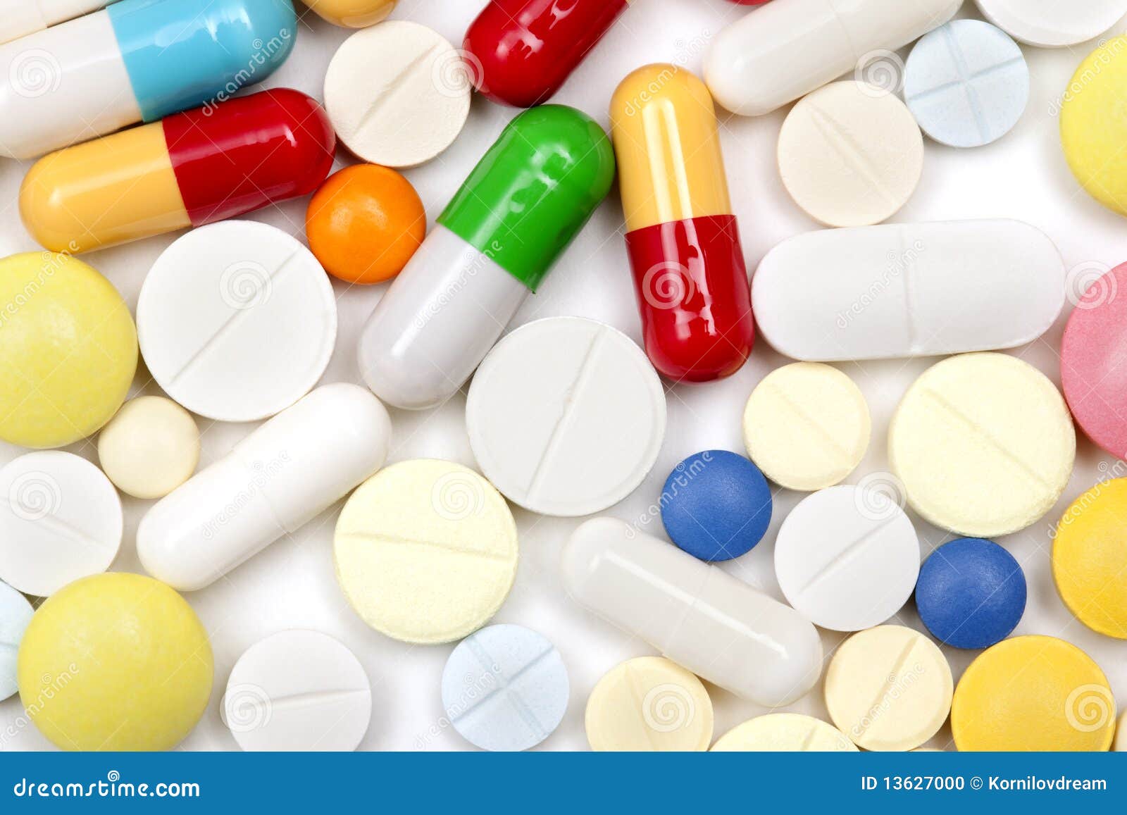 Comprimidos E Cápsulas Coloridos Assorted Foto de Stock - Imagem: 13627000