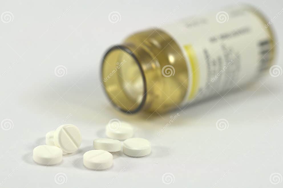 Comprimidos Simples Brancos Foto de Stock - Imagem de droga, material ...