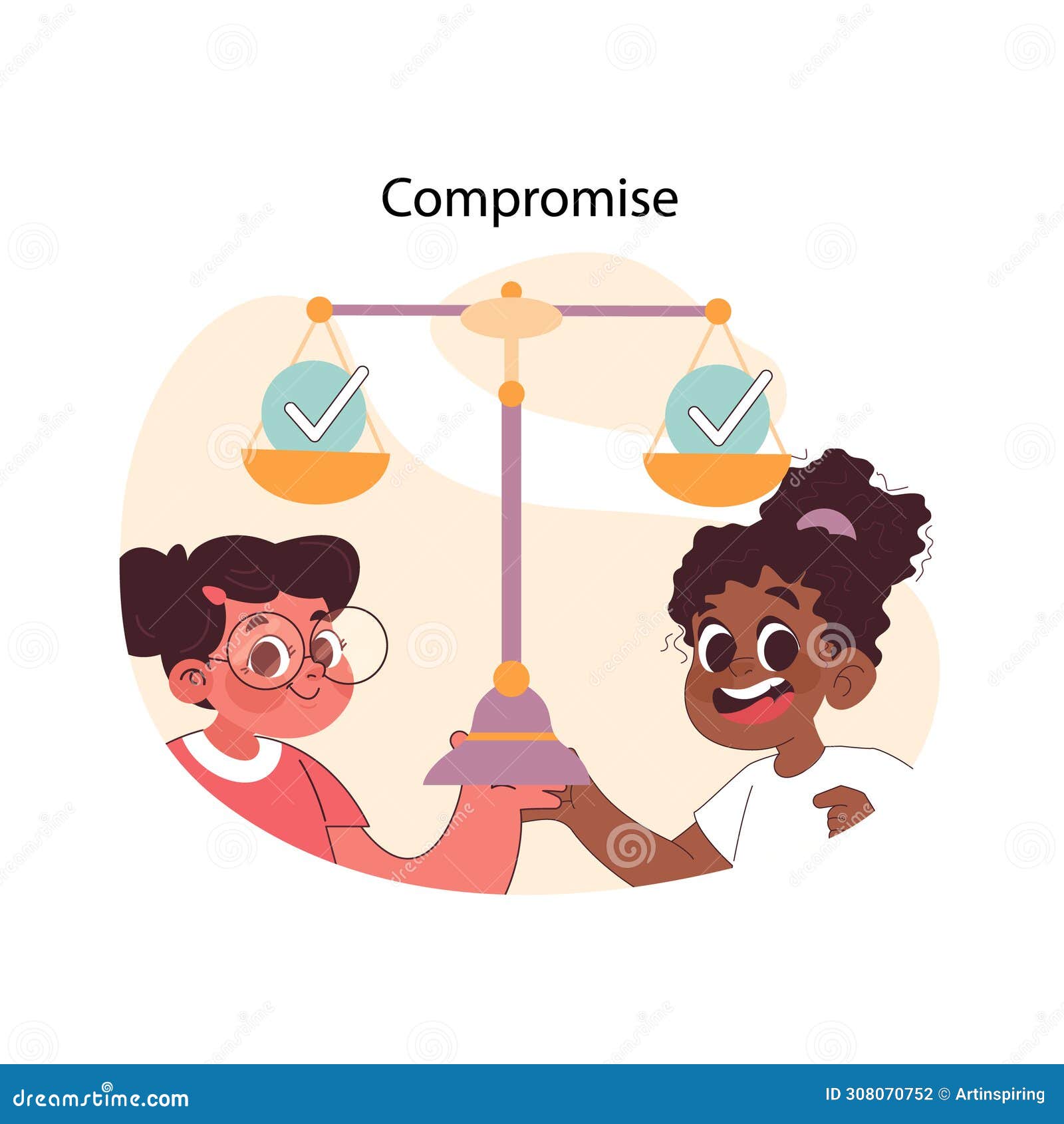 Compromise Concept. Flat Vector Illustration Stock Vector ...