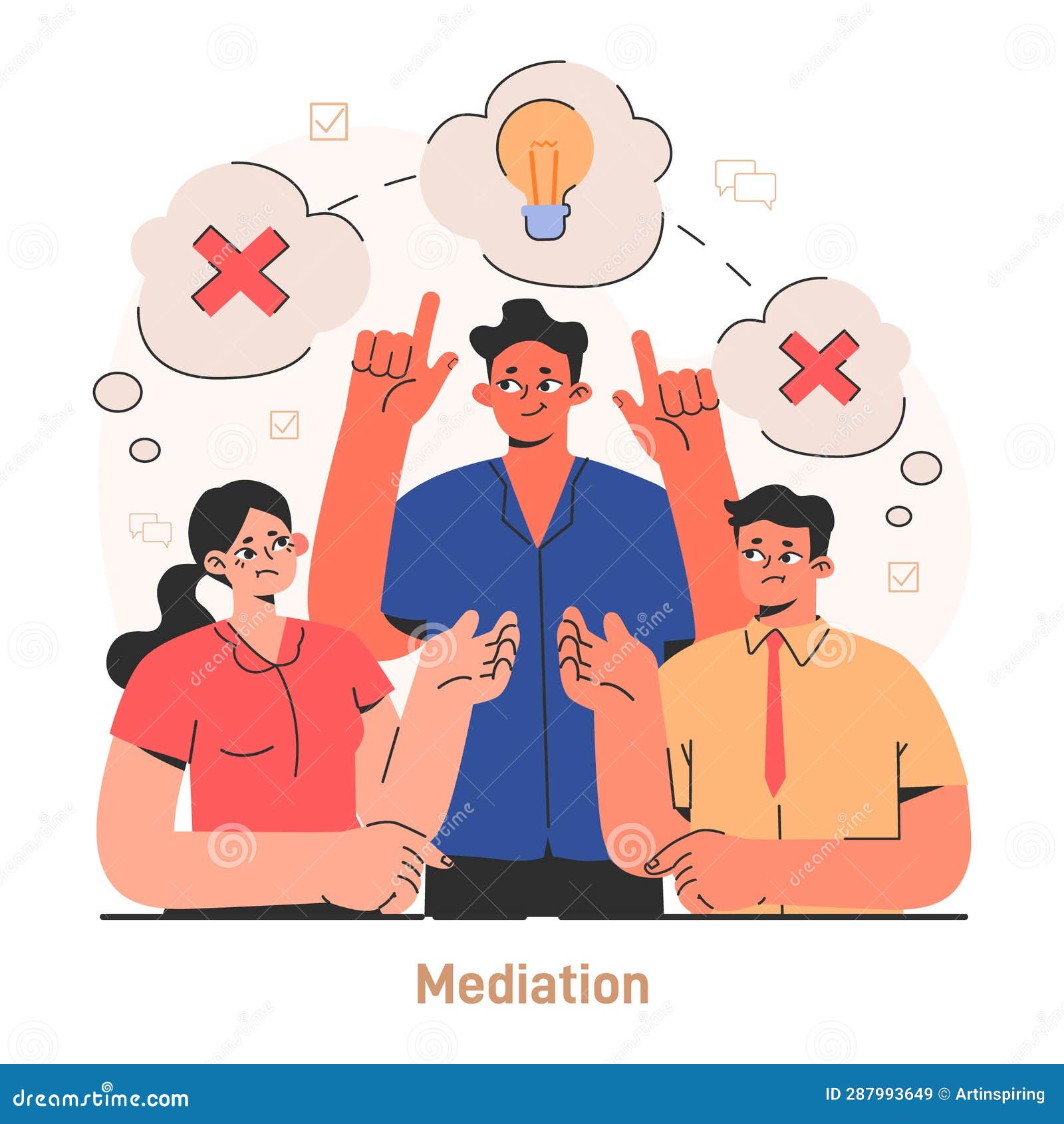 Mutual Agreement Line Icons Collection. Consensus, Accord ...