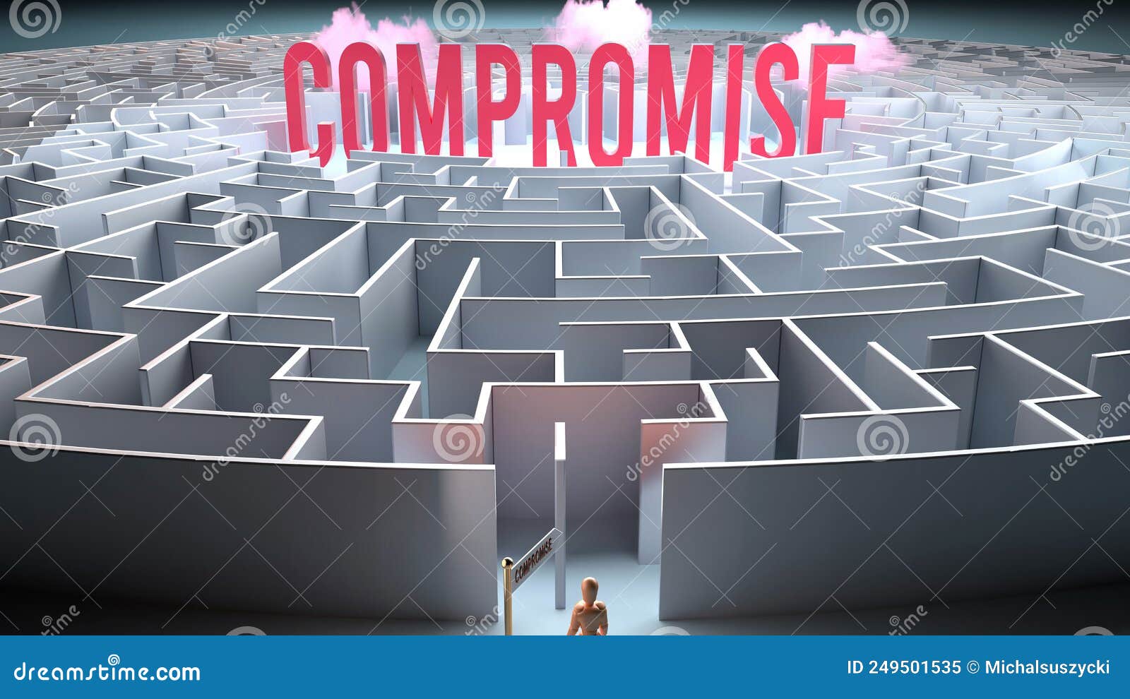 Compromise and a Complicated Path To it Stock Illustration ...