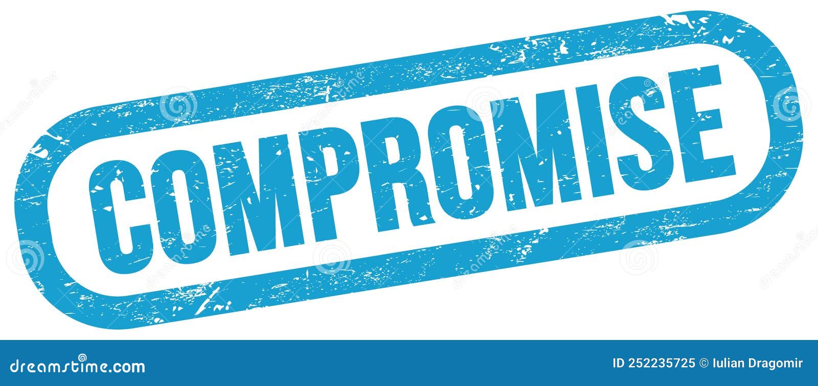 COMPROMISE, Text Written on Blue Stamp Sign Stock Illustration ...