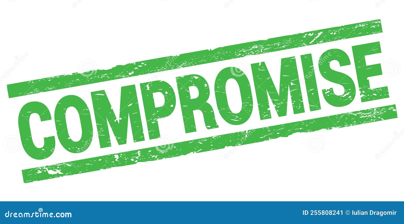 COMPROMISE Text on Green Rectangle Stamp Sign Stock Image - Image of ...
